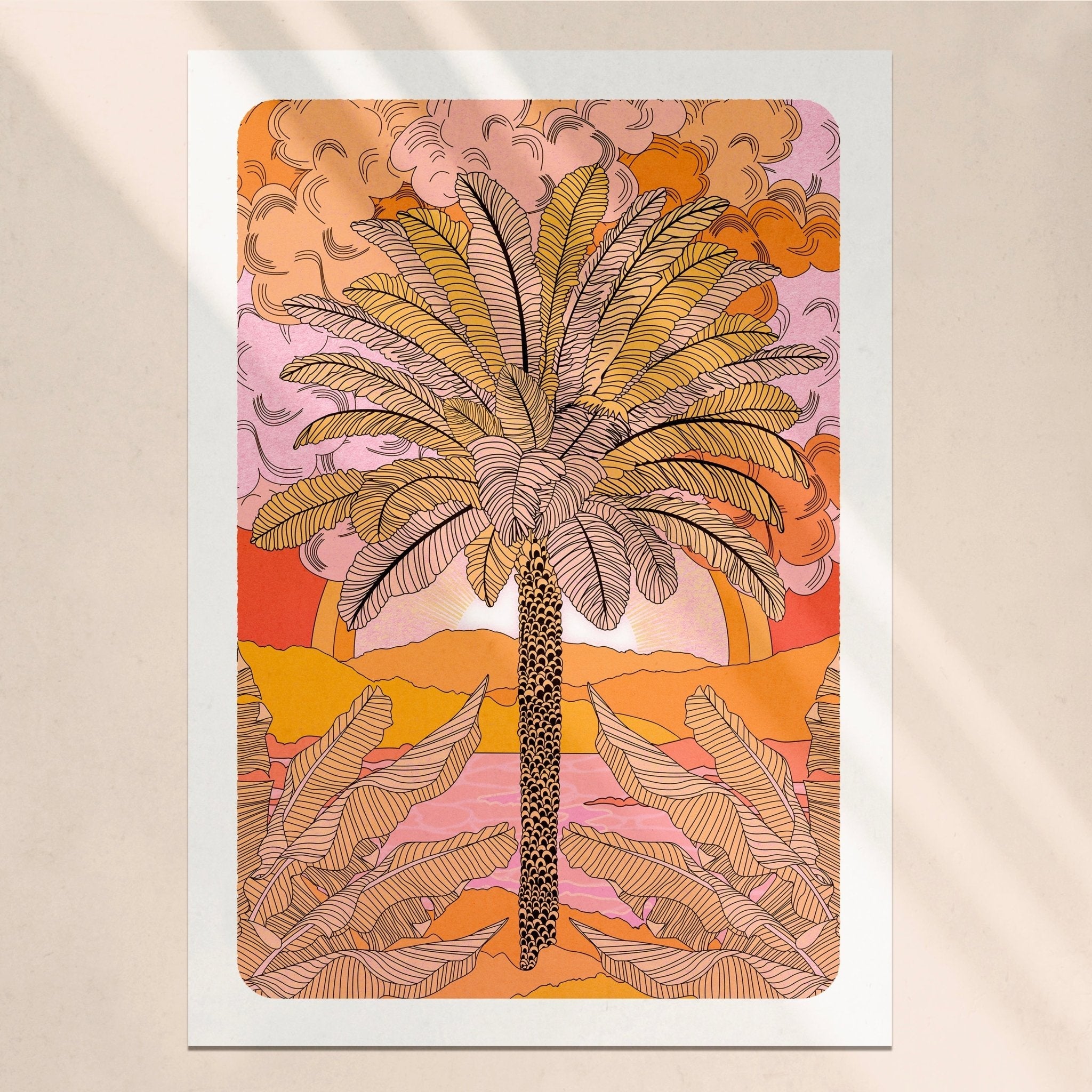 'Sunset Palm' Art Print – Lily Ella